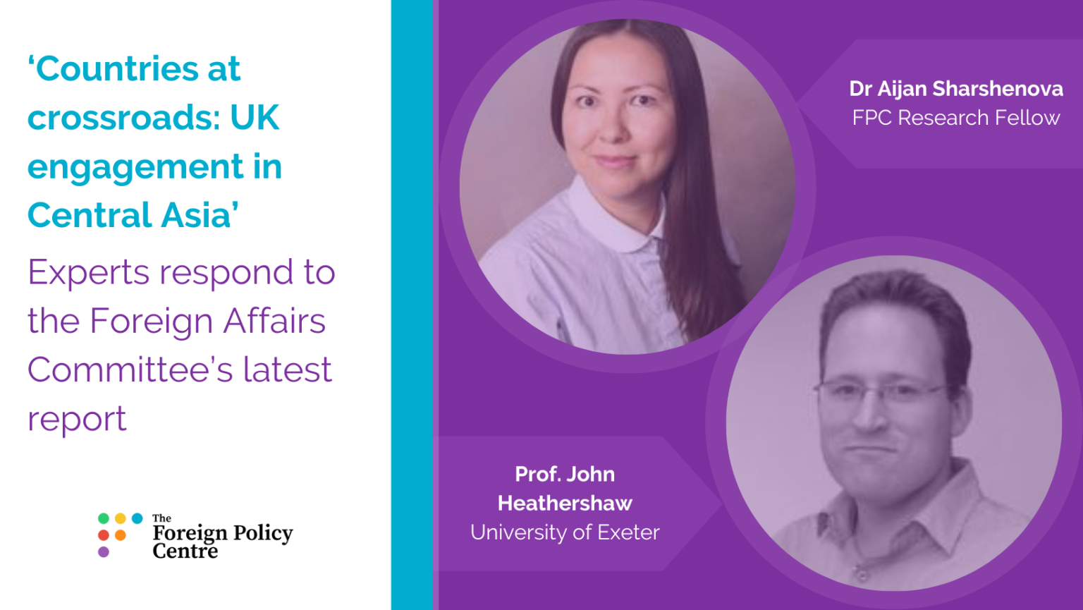 ‘Countries at crossroads: UK engagement in Central Asia’: Experts ...